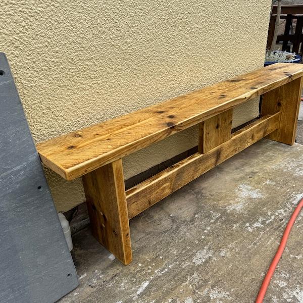 Rustic Reclaimed Scaffold Bench - Etsy UK