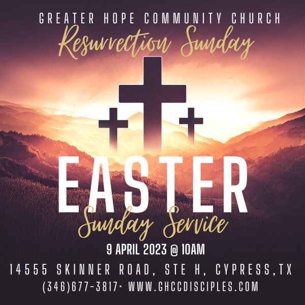 Easter Sunday Church Flyer for Canva & Photoshop. DIY Resurrection ...