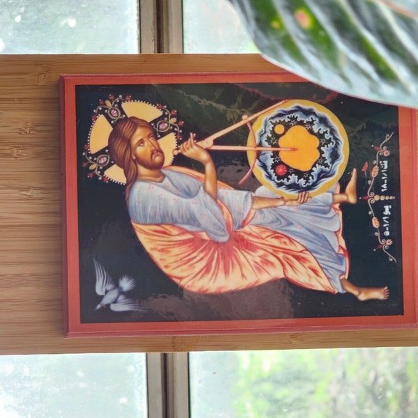 ICON of St. Columba of Iona Weeping Horse - Etsy