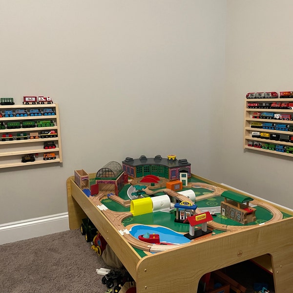 Train Rack Mega - Thomas the Tank Wooden Train Display and Storage Wall ...