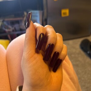 Apple Sangria Ruby Red Jelly Press-on Nails Press on Nails Handmade ...