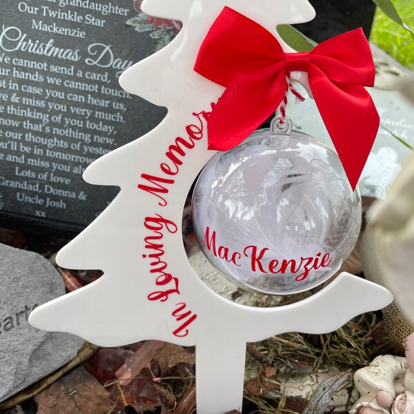 Grave Christmas Tree, Grave Memorial, Christmas Memorial, Grave Tree ...