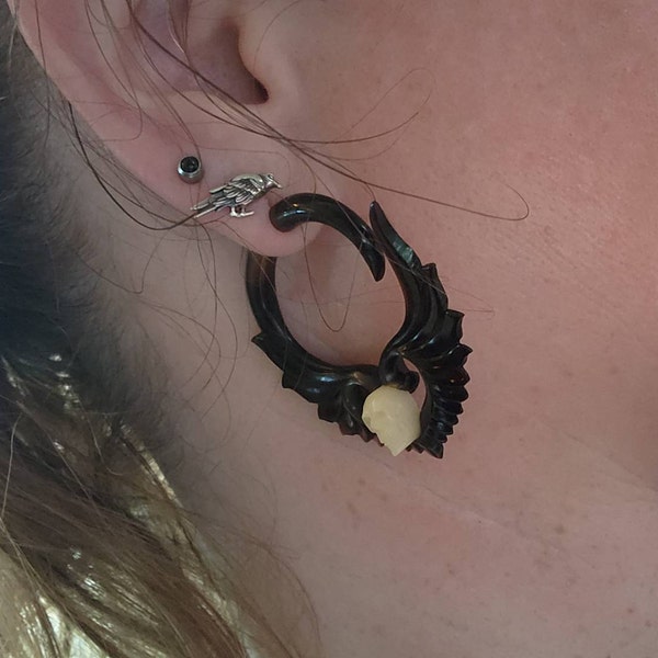 Real Gauge, Natural Sono Wood, Shell, Hand Made, Tribal 14mm, 16mm ...