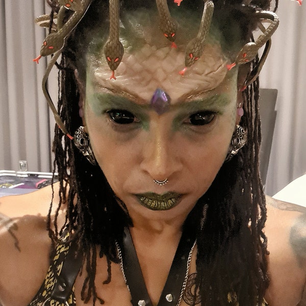 Dragon Brow Forehead Silicone Prosthetic | Mermaid Gill | Tiara | Scale ...