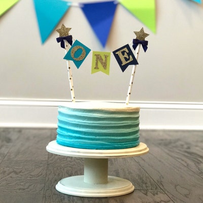 One Cake Topper Boy Star Cake Topper One Smash Cake Topper - Etsy