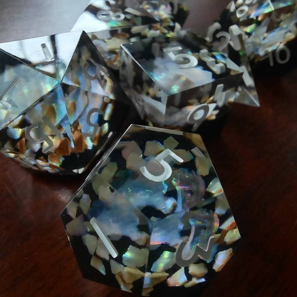 Siren Scales - Handmade Resin Sharp Edge Dnd Dice Set for Dnd, D&D ...