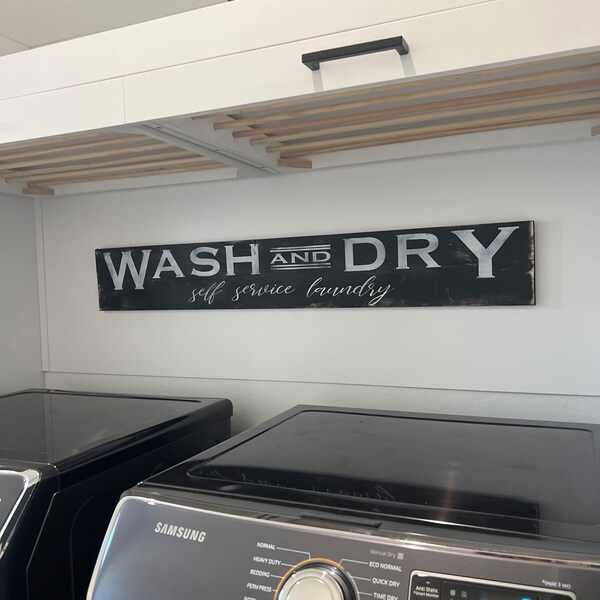 Laundry Sign / Rustic Laundry Sign / Wash and Dry Sign / Laundry Room ...