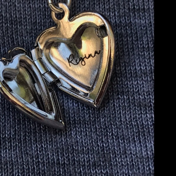 Heart Locket • Personalized Heart Lockets • Engraved Heart Necklace ...