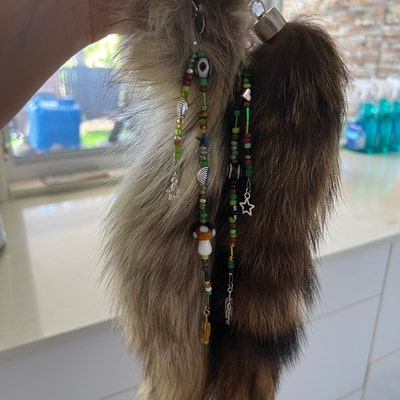 Custom Beaded Tail Keychain for Therians, Furries, Cosplay, Alternative ...