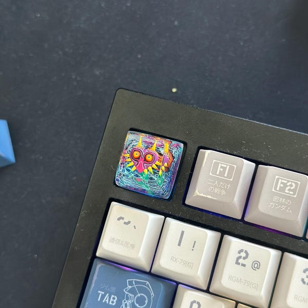 Ma.jo.ra Mask Artisan Keycap, Zel.da Shield Le.gend of Zel.da Resin ...