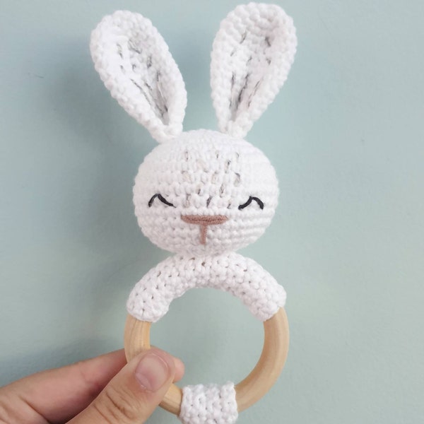 CROCHET PATTERN Rupert the Rabbit Crochet Amigurumi Bunny Rattle ...