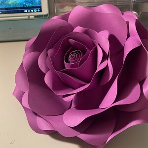 PDF PNG Digital File, Paper Rose Template, Floral Backdrop, Nursery ...