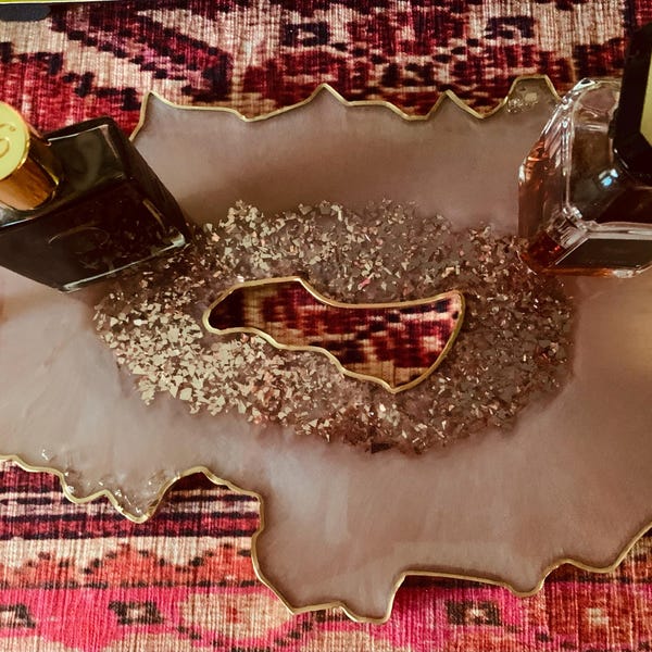 Classy Iridescent Perfume Tray Vanity Tray Gift for Her Jewelry Tray ...