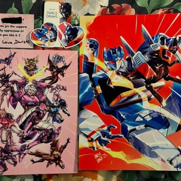 Soundwave & Laserbeak | Transformers Skybound Print - Etsy