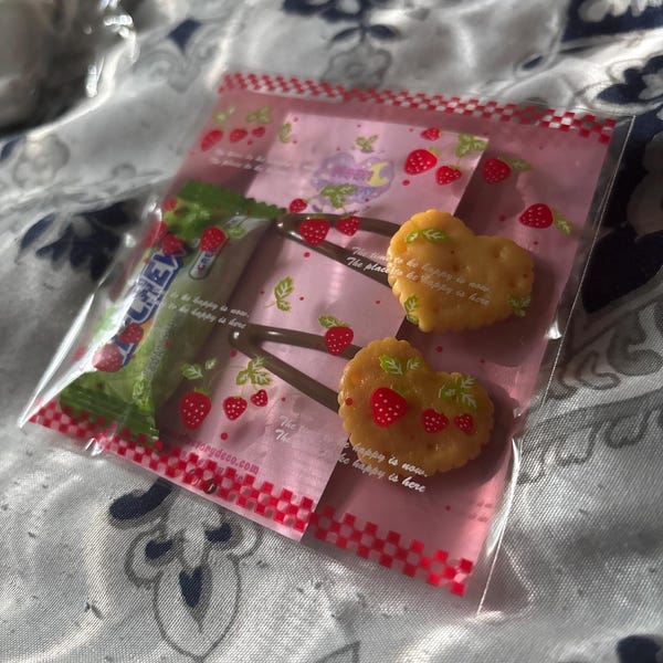 Kawaii Cookie Hairclips Y2k Hair Accessories - Etsy