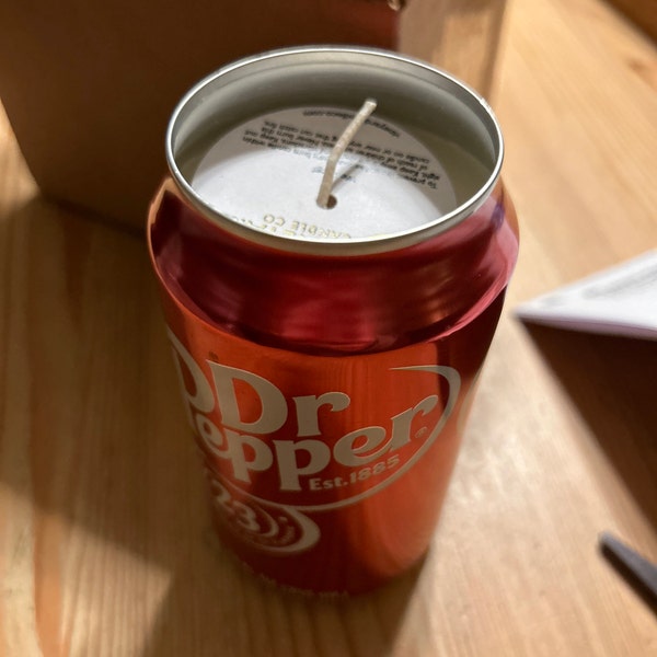 Dr Pepper Soy Candle | Hand Poured Dr Pepper Soda Can Candle | Custom ...