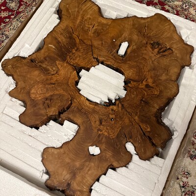 26-20 Inch Live Edge Olive Root Slices.olive Tree Root Slice.raw ...