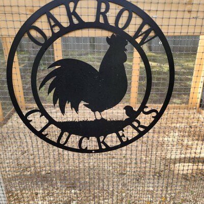 Chicken Coop Signs, Black Metal Chicken Wire, Custom Chicken Metal Wall ...