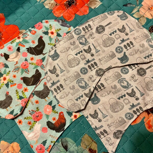 Chicken Breeds Floral Fabric - Floral Fabric, Chicken Fabric, Chickens ...