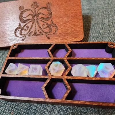 D&D Player Companion Box Dnd Spell Book Dungeon Case Wood Dnd Dice Box ...
