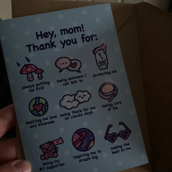 Cute Card for Mum | Thank You, Mum! | Appreciation Card | Wholesome ...
