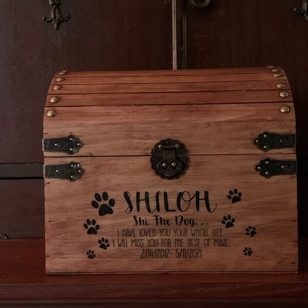 Pet Memory Box - Pet Keepsake Box - Memorial Box - in Memory - Sympathy ...