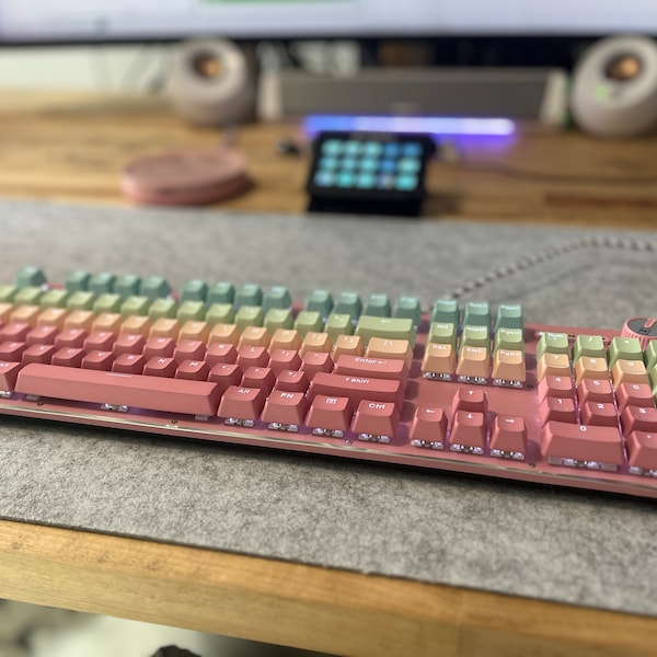 Gradient Pastel Keycap Set, OEM Profile, Shine-through, PBT, Cherry MX ...