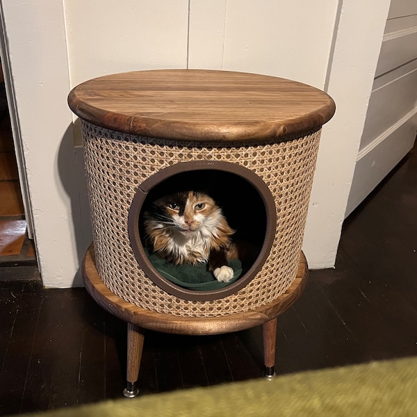 Boho Cane Cat House - Etsy