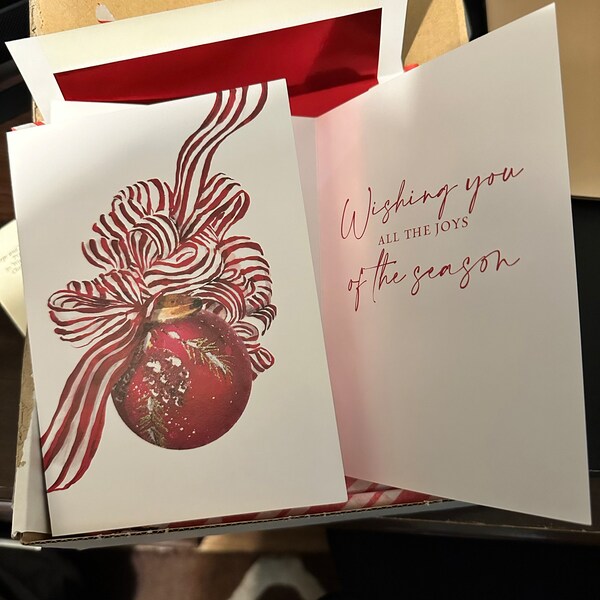 Christmas Card Boxed Set of 10 Holiday Card Personalized Christmas ...