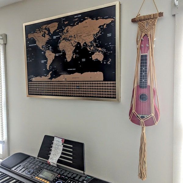 Ukulele Hanger, Macrame Ukulele Display, Gift for Her, Boho Instrument ...