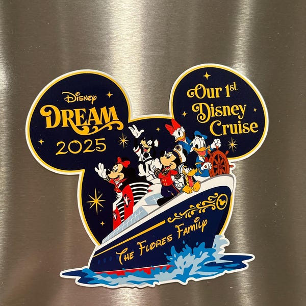 Our 1st Disney Cruise Ship Family Magnet Personalized 1st Cruise Magnet ...