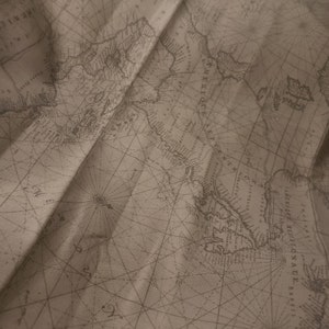 Maps, World & Globes Fabric Postcards europe North America Vintage Look ...