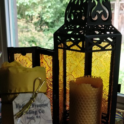 Beeswax Candles , Honeycomb Pattern, Templar Pillar, 100% Pure Beeswax ...