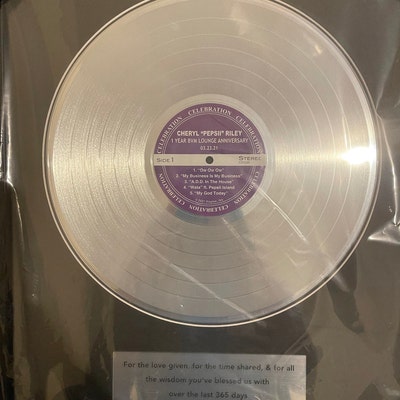 PERSONALIZED Authentic Framed Gold Vinyl Record - Etsy