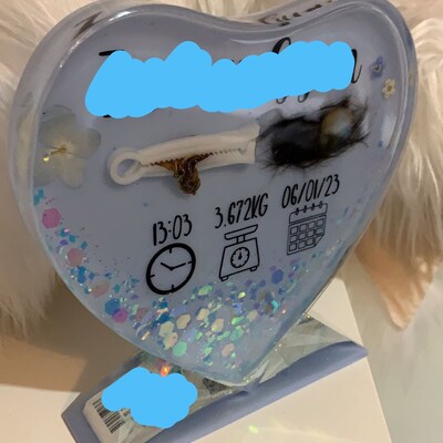 Resin Baby Keepsake, Baby Detail Frame, Umbilical Ornament, New Baby ...