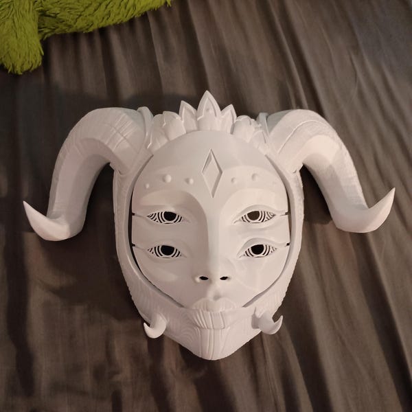 3D Printed Multi Color Hellequin Mask - Etsy