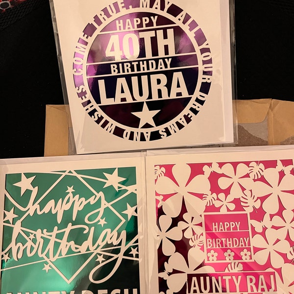Personalised 18th Birthday Card for Her Custom 18th Birthday Card for ...