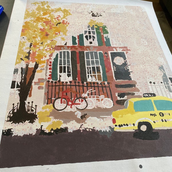 Park Avenue Spring by Joy Laforme Paint by Numbers Deluxe - Etsy