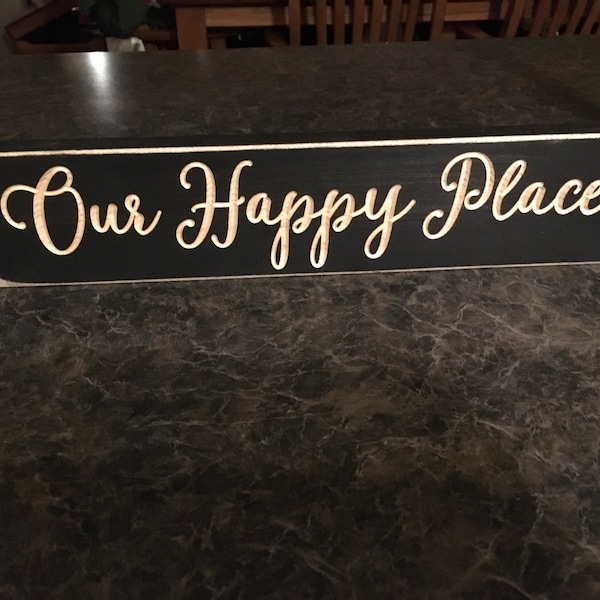 Our Happy Place Sign, Our Happy Place, Happy Place Sign, Farmhouse ...