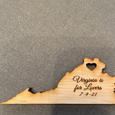 100 Virginia State Wedding Favors Custom Engraved - Etsy