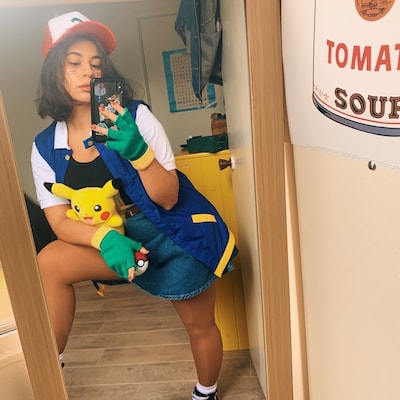 POKEMON Trainer ASH Ketchum Costume adult Full Set W/ Twill Hat Cosplay ...