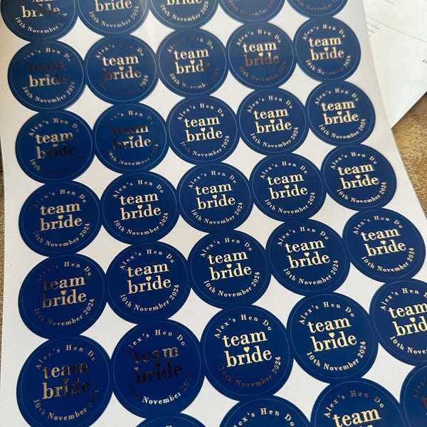 Elegant NAME and AGE BIRTHDAY Hand Foiled Stickers - Etsy UK