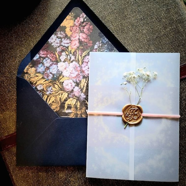 Fine Art Landscape Painting Envelope Liner | Country Wedding Envelope ...