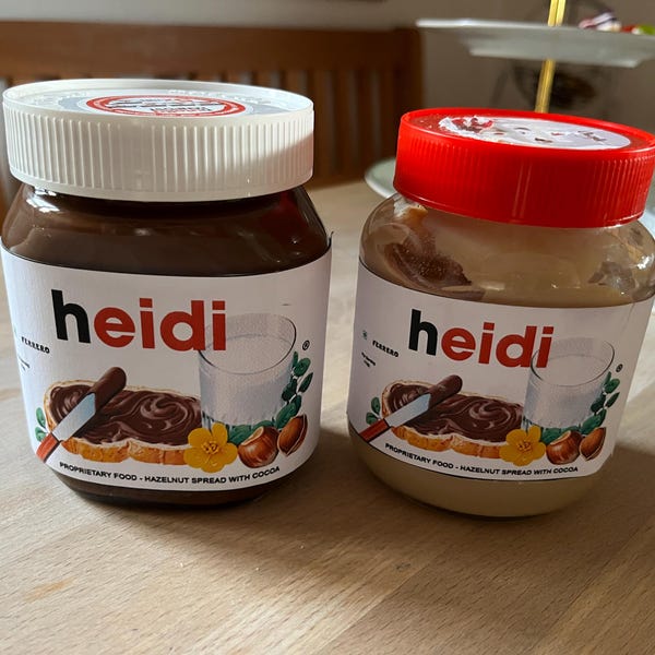 Personalised Nutella Label With Message, Digital Nutella Jar Label ...