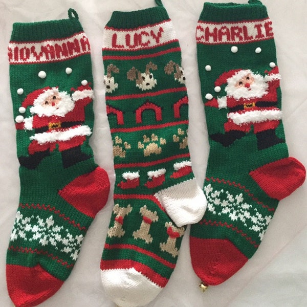 Hand Knitted Juggling Santa Stocking - Etsy