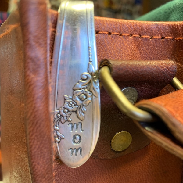 Spoon Handle Purse Hook Key Chain, Engraved Silverware Hand Stamped Key ...