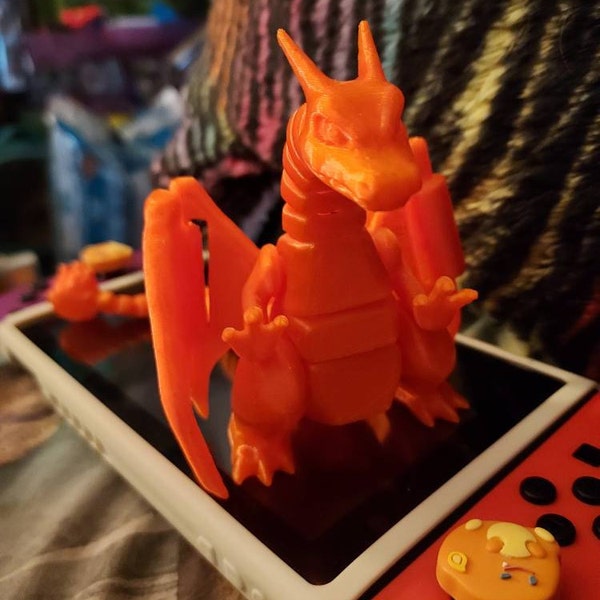Articulated 3D Printed Charizard Fidget Toy - Etsy