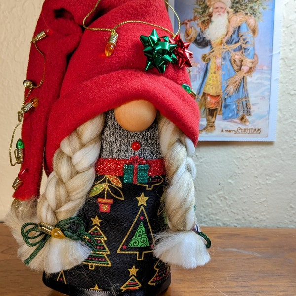 Holiday Decor Female Gnome | Christmas Gnome Decor, Unique Handmade ...