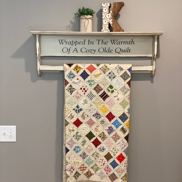 Primitive Quilt Shelf With (or Without) "cozy Quilt" Saying. - Etsy