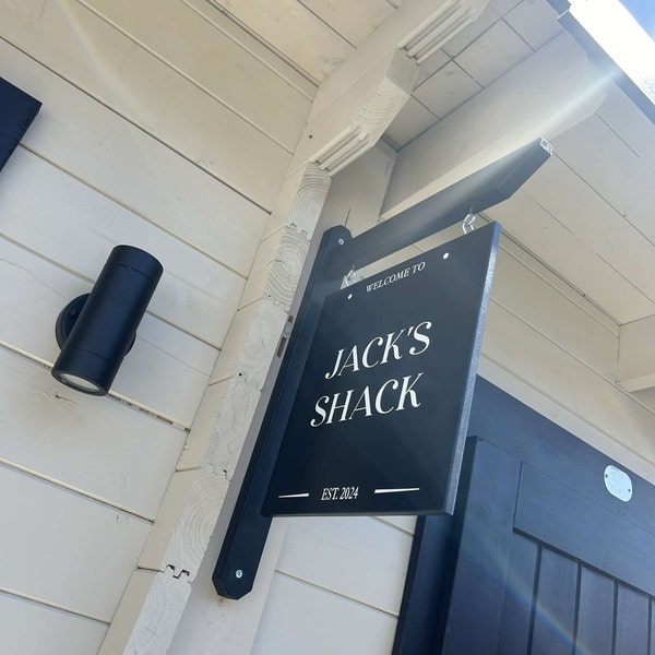 Customisable Hanging Bar Name Sign, Perfect for Home Bars or Pub Sheds ...